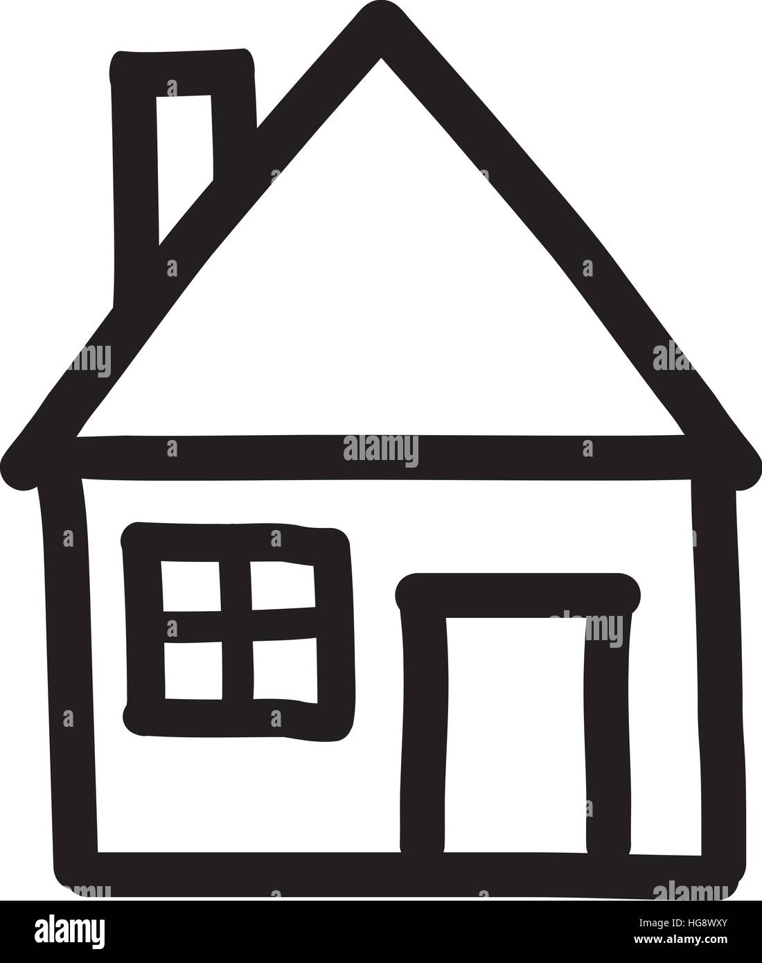 House icon handdrawn Stock Vector Image & Art - Alamy