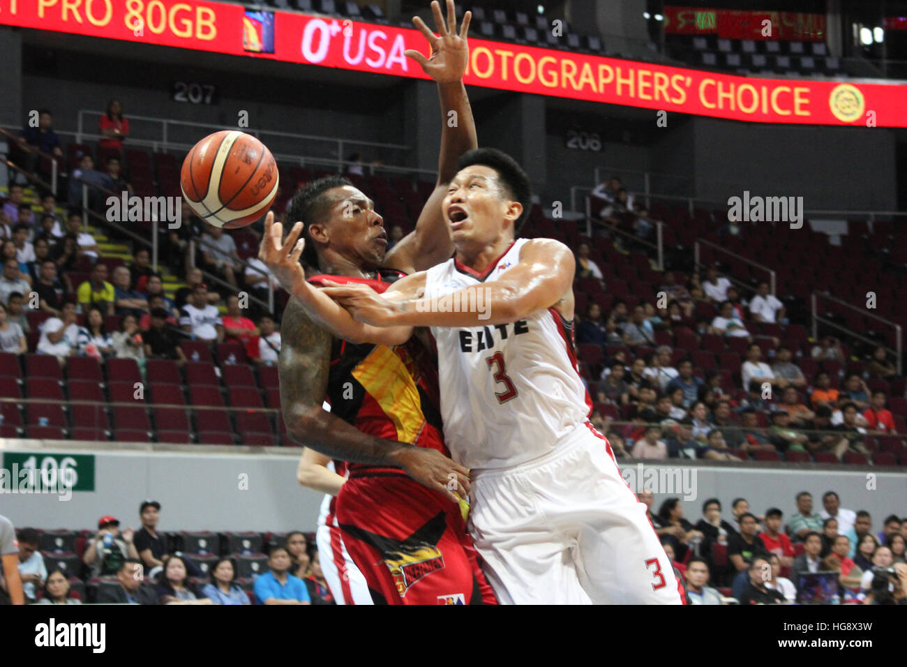 Pasay City, Philippines. 06th Jan, 2017. Denok Miranda of Blackwater ...