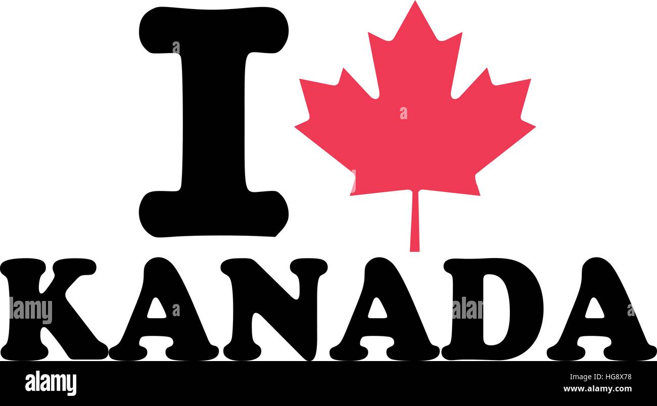 Vector i love canada hi-res stock photography and images - Alamy