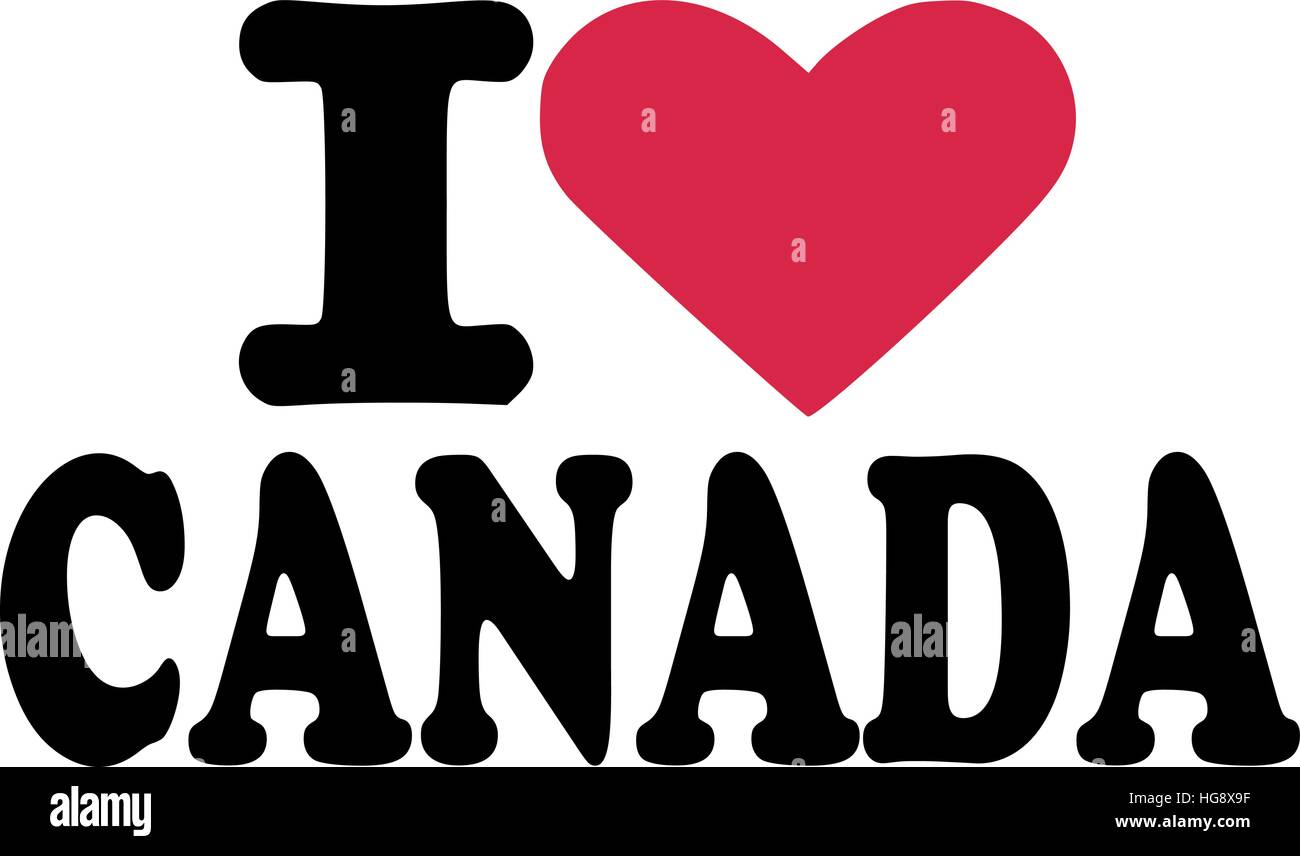 Canada heart Stock Vector Images - Alamy
