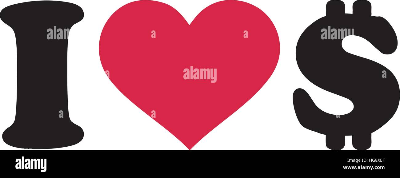 I love dollar sign Stock Vector Image & Art - Alamy