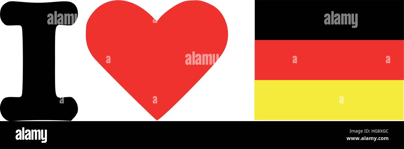 I love germany flag Stock Vector Image & Art - Alamy