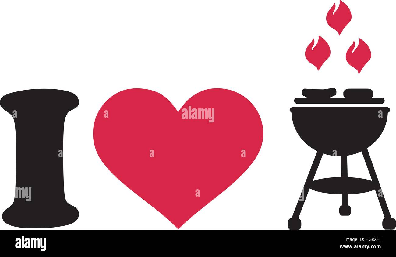 Barbecue love Stock Vector Images - Alamy