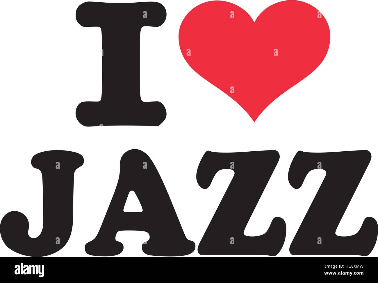 I love jazz Stock Vector Images - Alamy