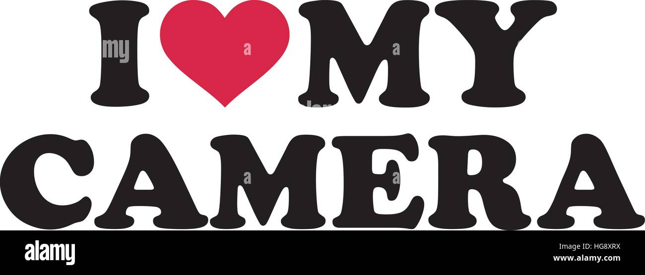 I love my camera Stock Vector Image & Art - Alamy