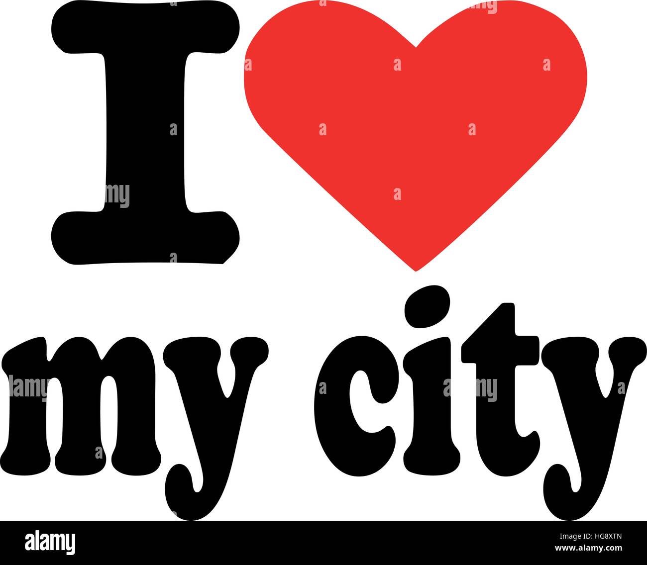 I love my city Stock Vector Image & Art - Alamy
