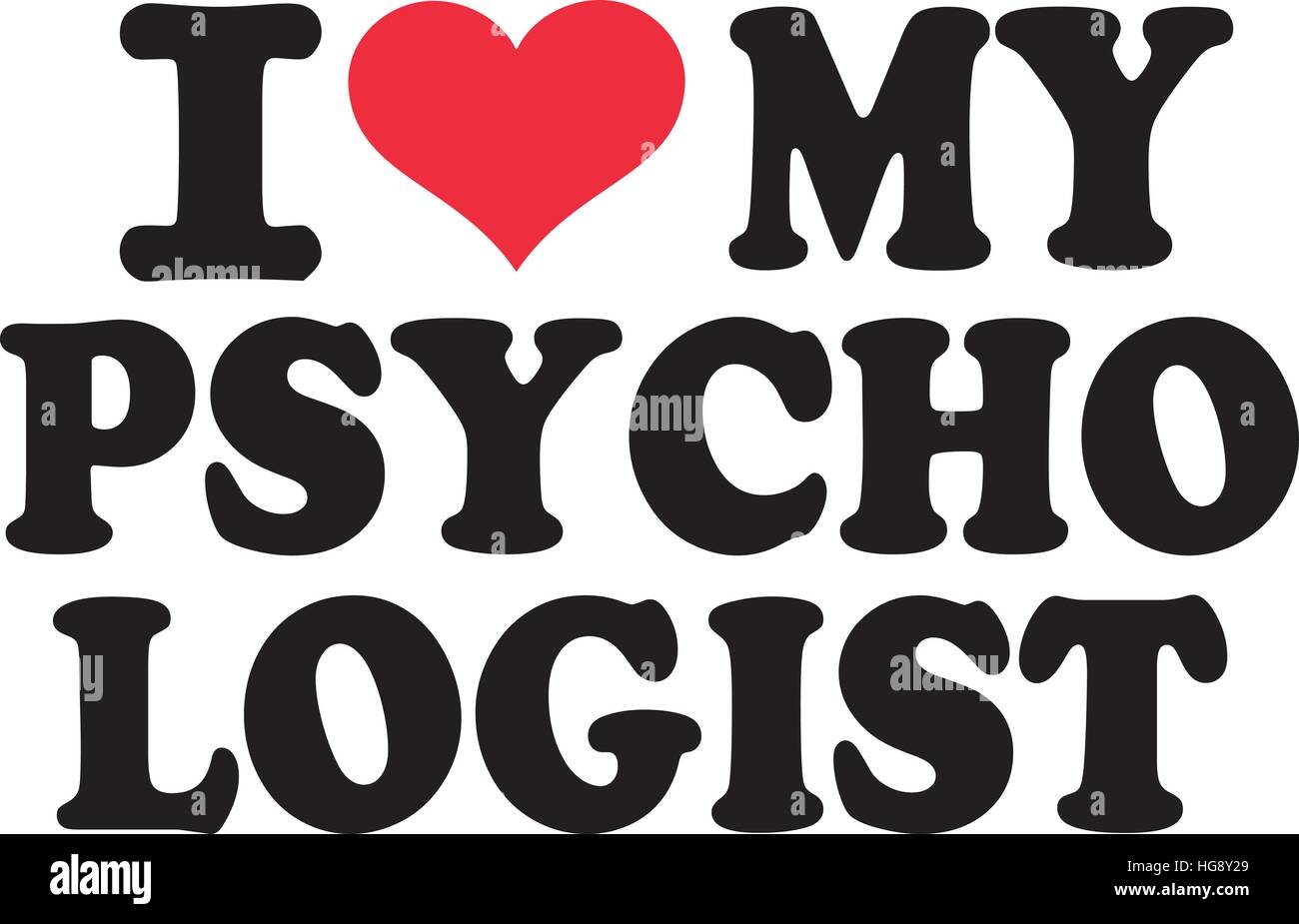 I love my psychologist Stock Vector Image & Art - Alamy