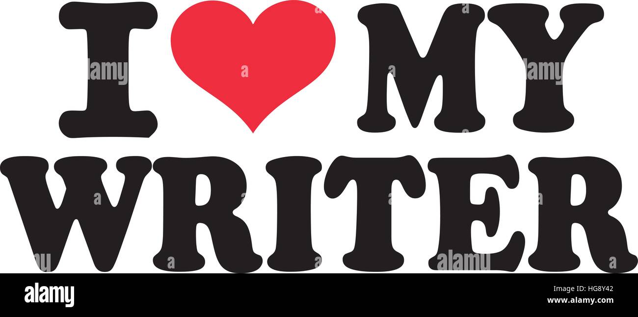 I love my writer Stock Vector Image & Art - Alamy