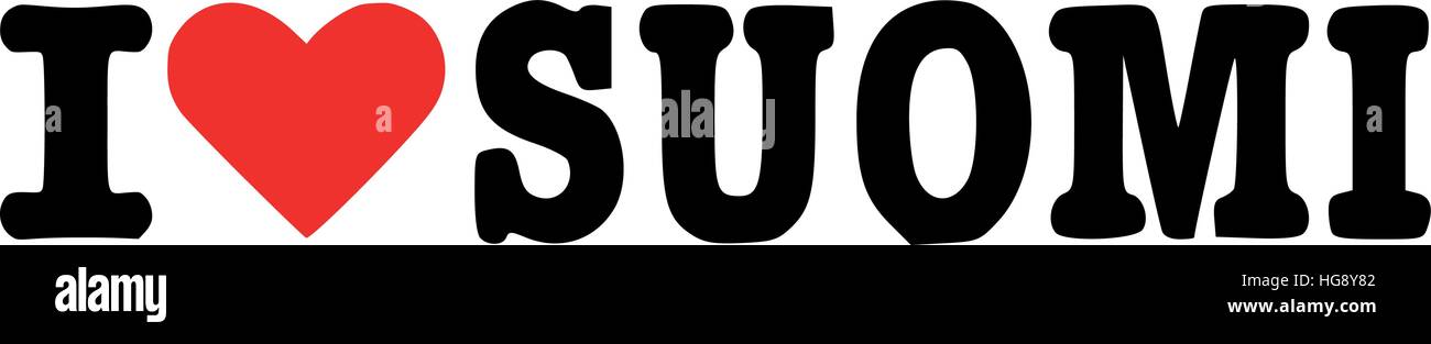 I love suomi finnish Stock Vector Image & Art - Alamy