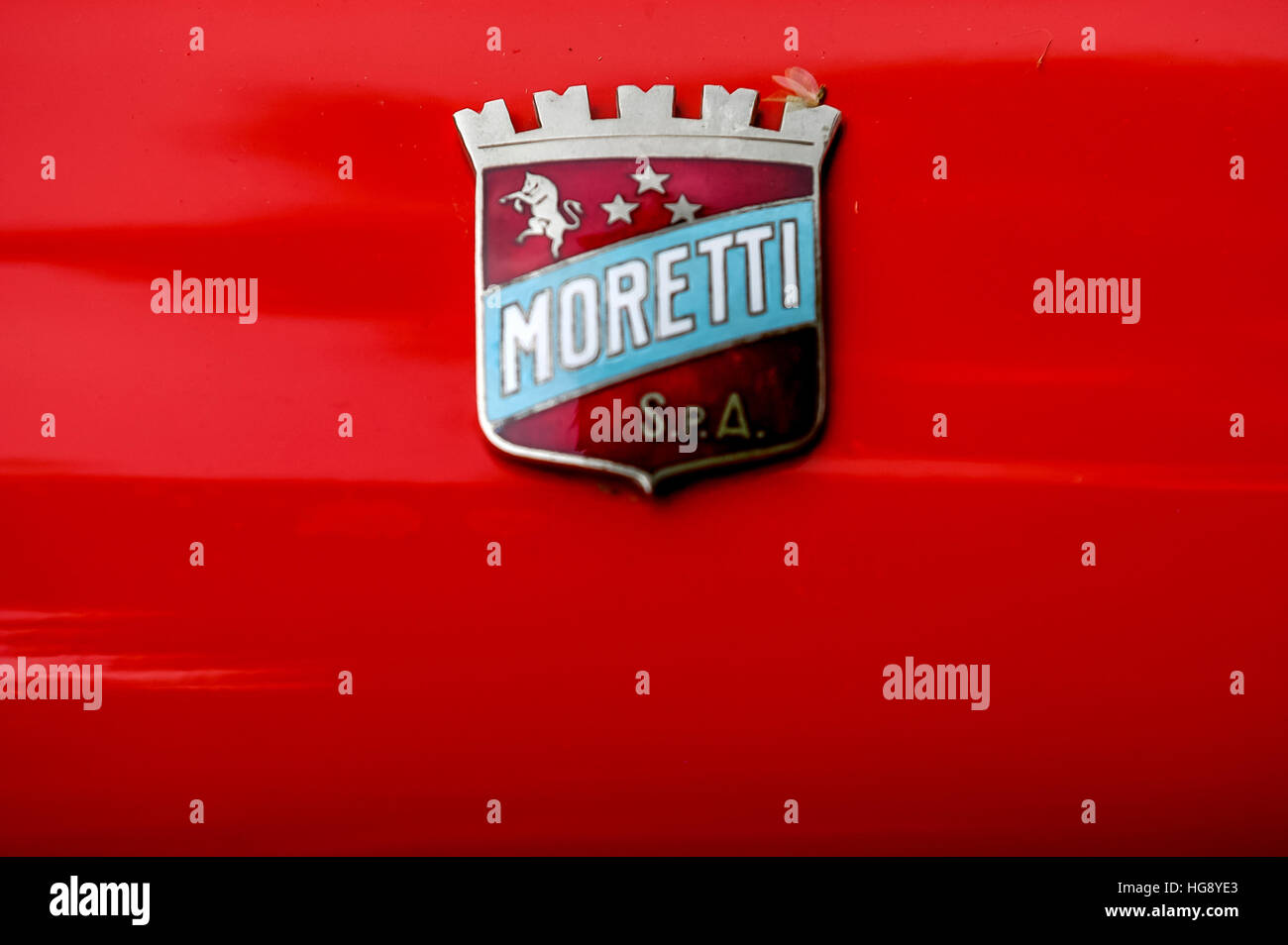 The car marque of Moretti Stock Photo - Alamy