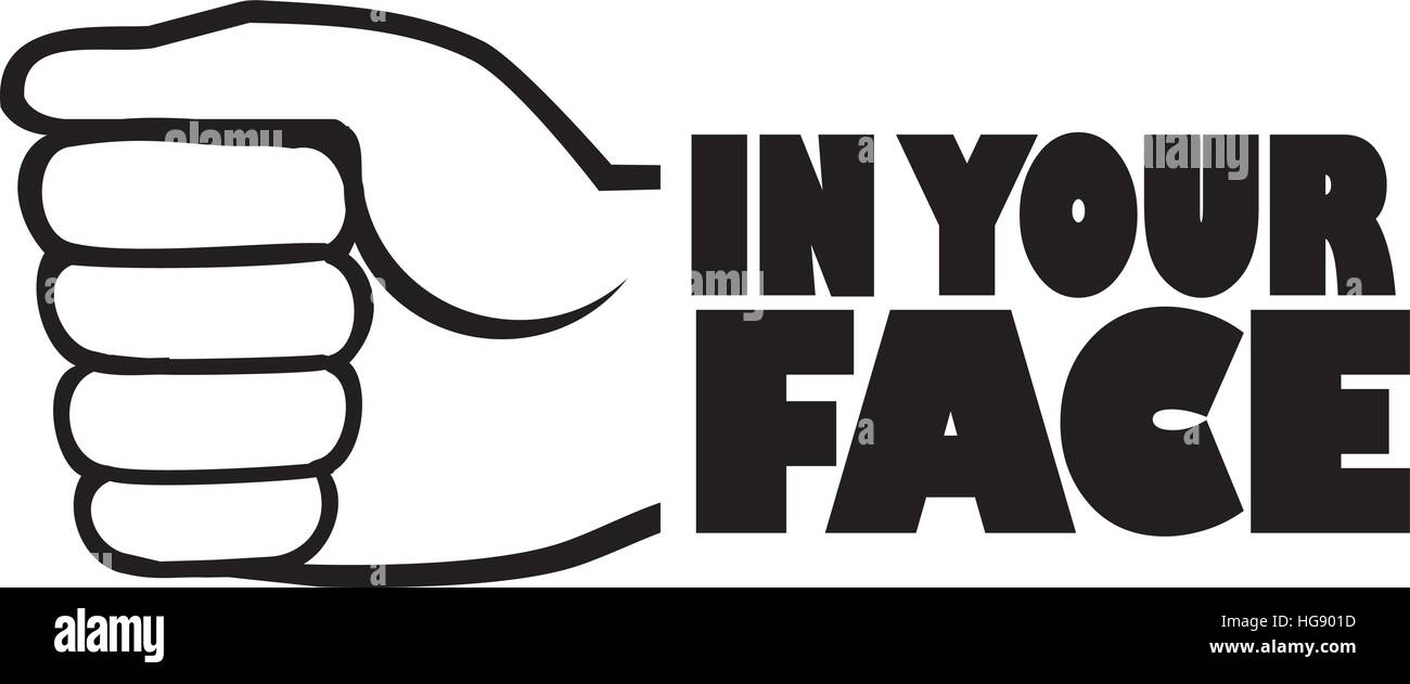 In your face with hand Stock Vector Image & Art - Alamy