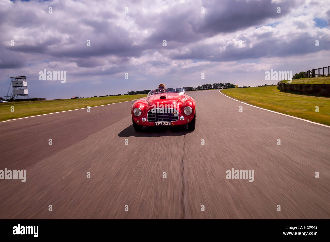 Sally Mason-Styrron, driving her 1950 Ferrari 166 Barchetta around the ...