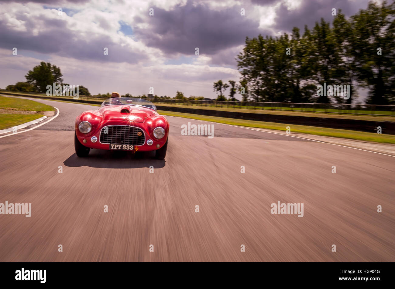Sally Mason-Styrron, driving her 1950 Ferrari 166 Barchetta around the ...