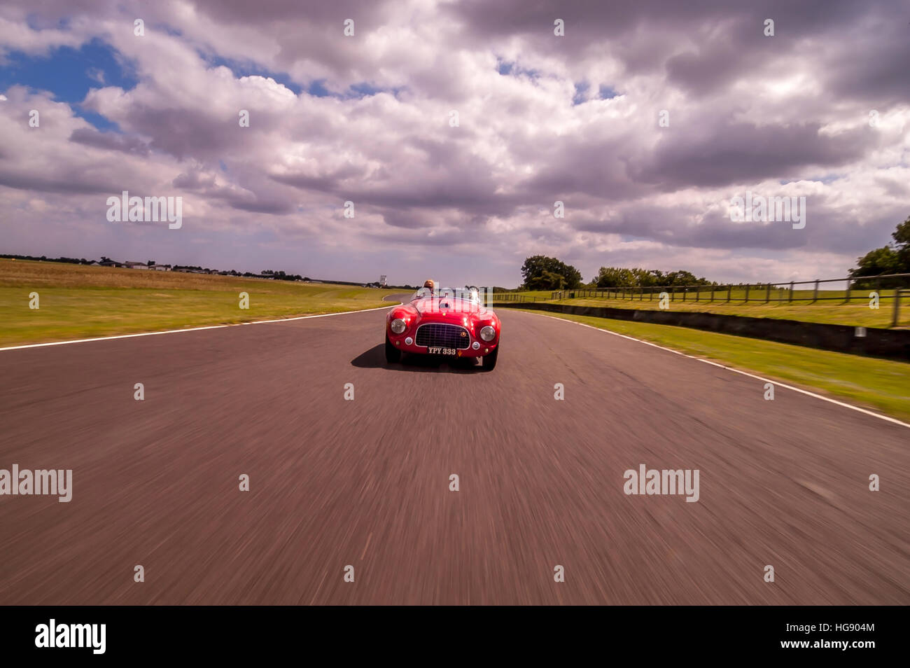 Sally Mason-Styrron, driving her 1950 Ferrari 166 Barchetta around the ...