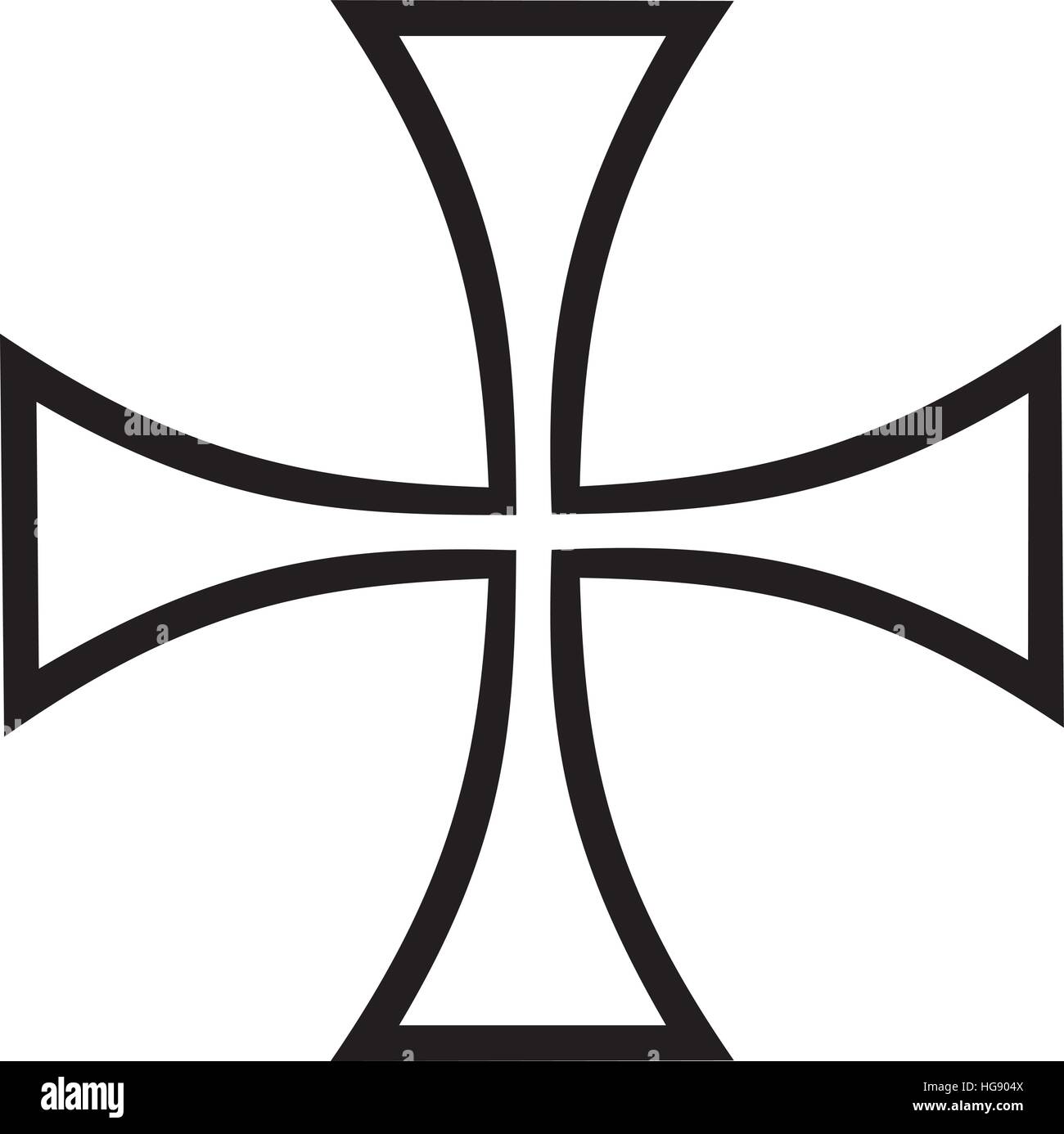 Thin iron cross outline Stock Vector Image & Art - Alamy