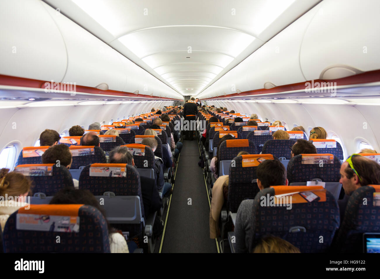 Airbus a320 plane inside cabin hi-res stock photography and images - Alamy