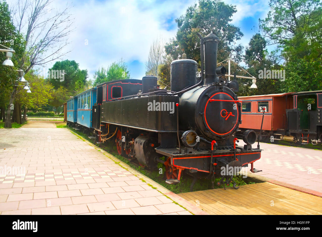 municipal railway park of Kalamata Messinia Greece - OSE park Stock ...