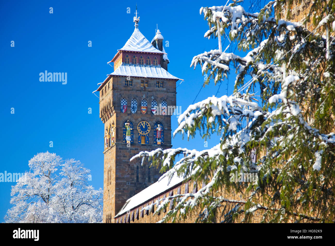 Cardiff Castle, Cardiff, Wales, UK Stock Photo - Alamy