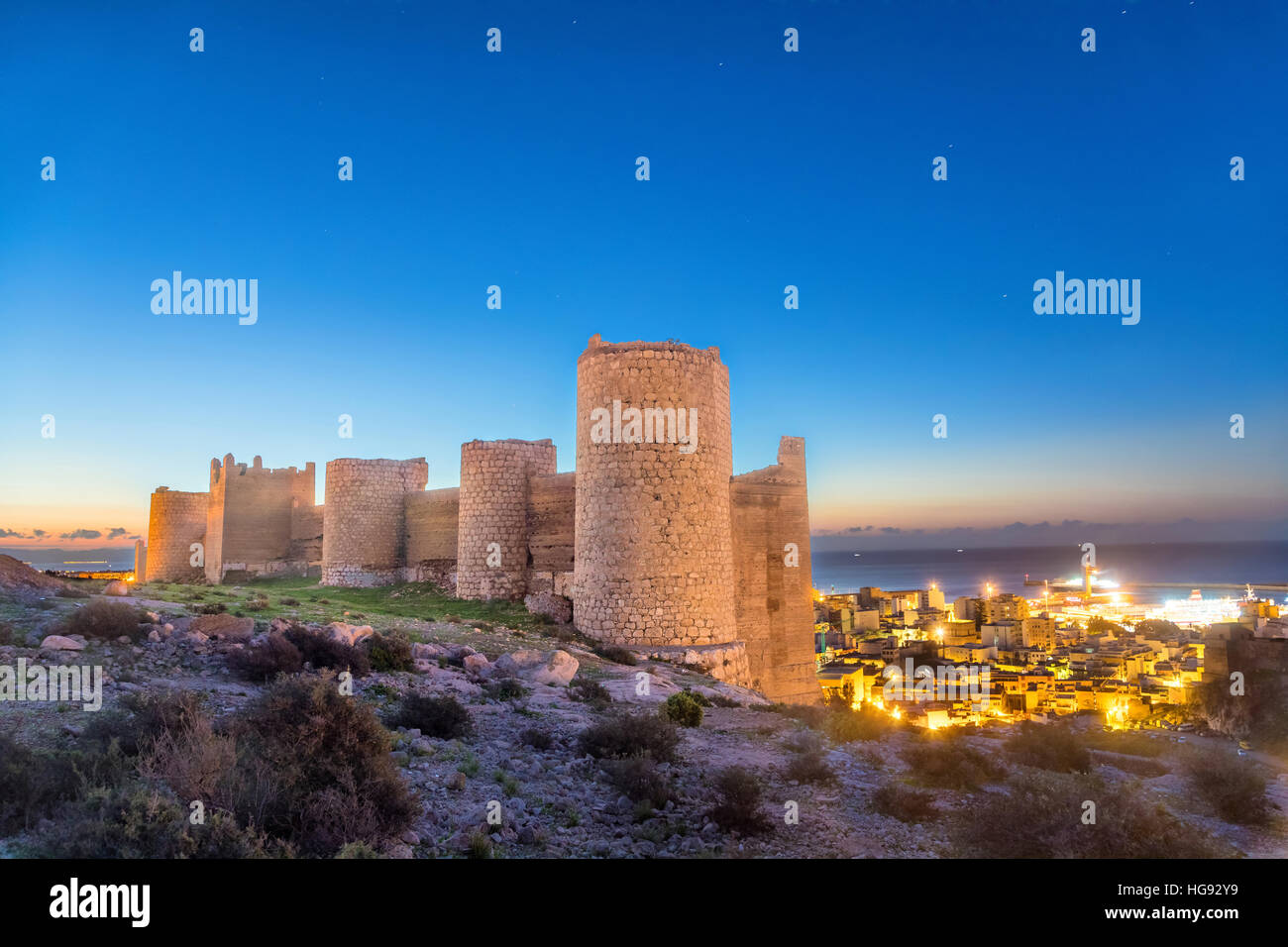 Hill with medieval wall hi-res stock photography and images - Alamy