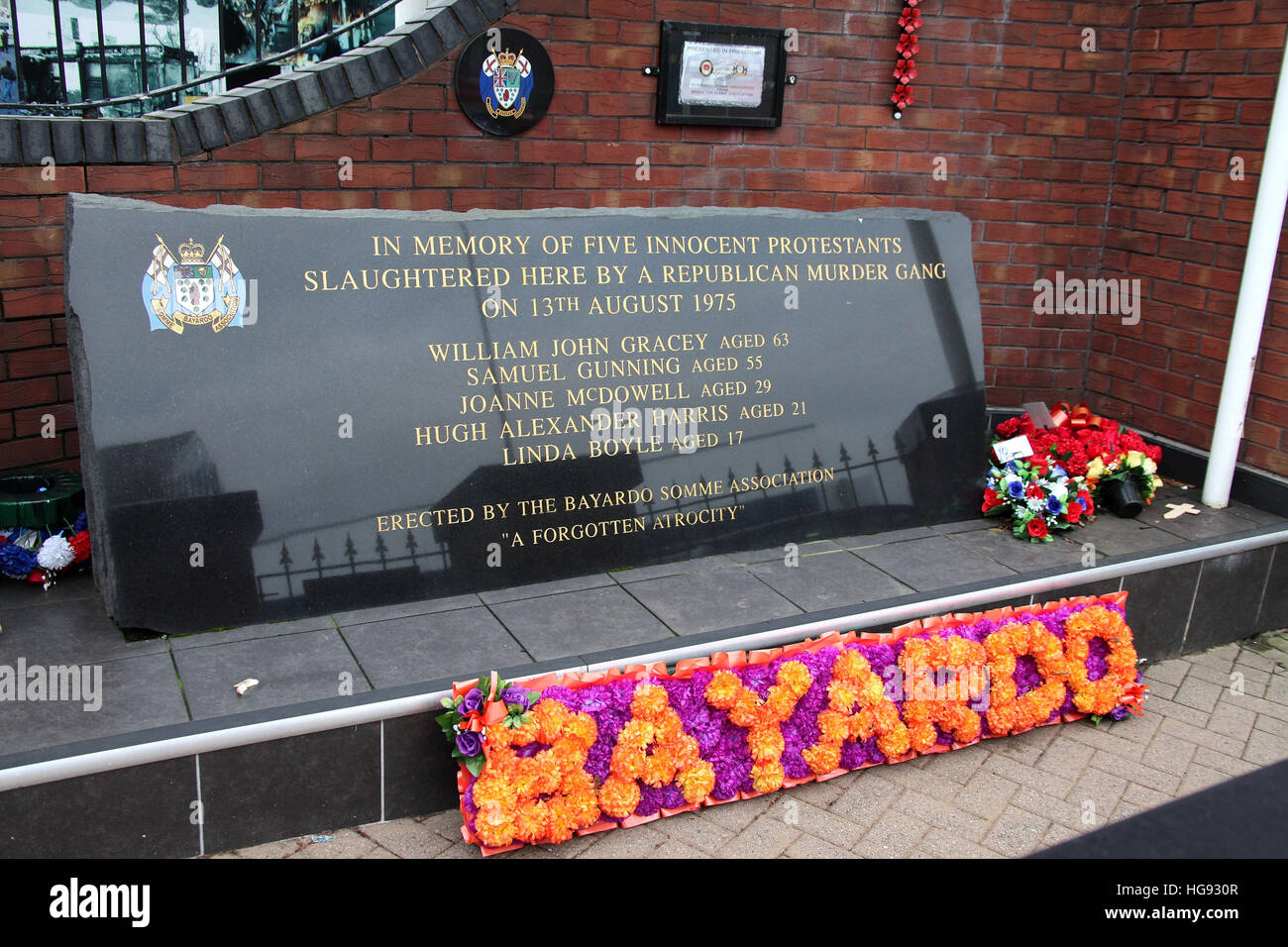 Bayardo Memorial on the Shankill Road in Belfast Stock Photo - Alamy
