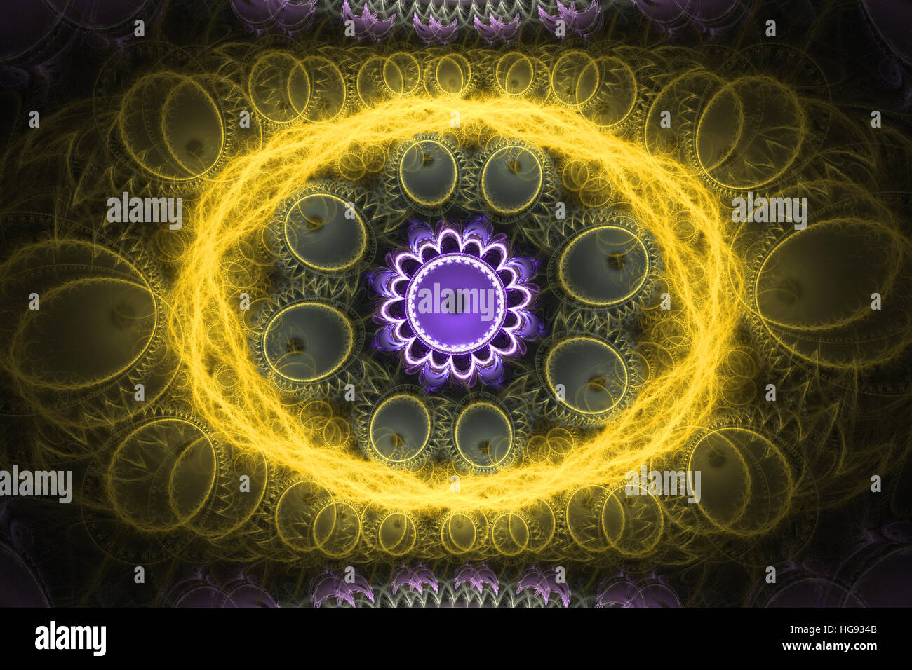 Perfection in geometry. Fractals illustration universe,galaxies,chaos ...