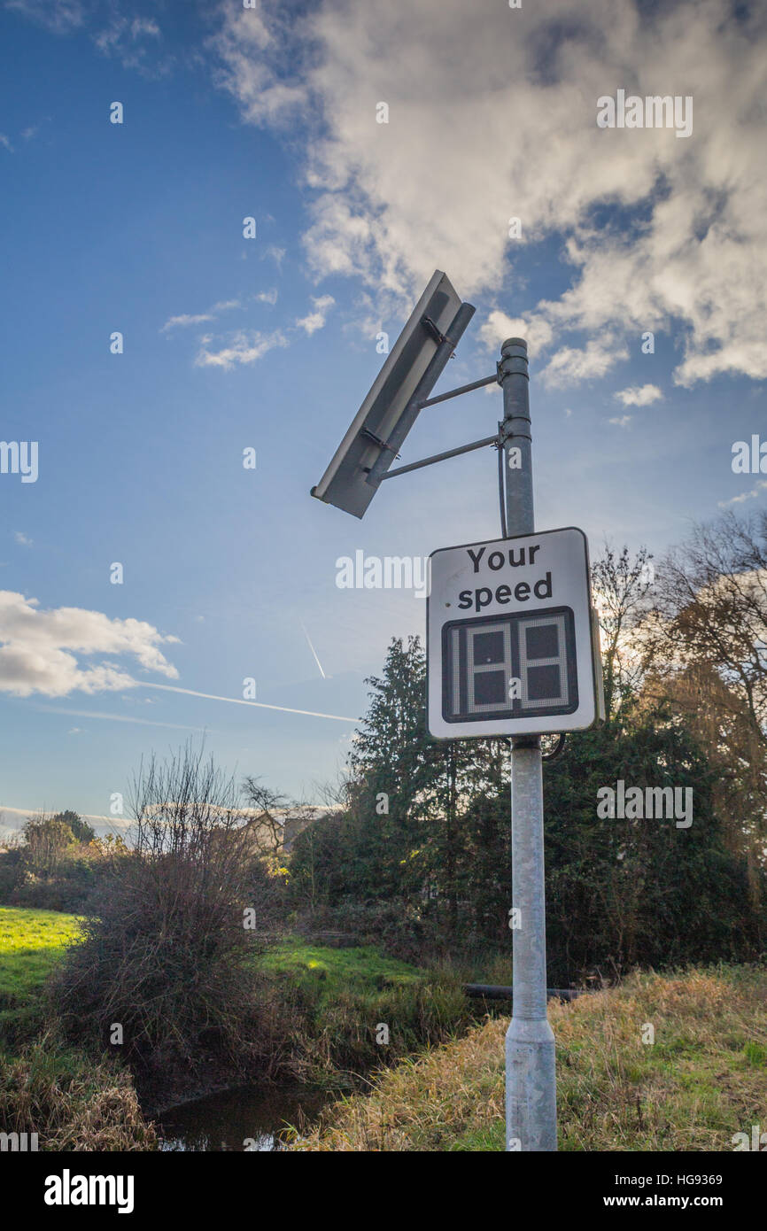 Solar Powered Speed Sign High Resolution Stock Photography and Images ...
