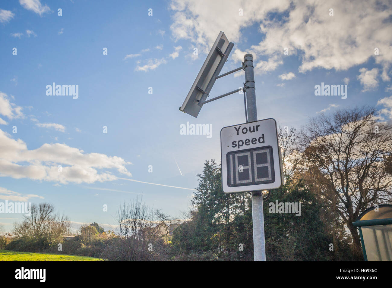 Solar Powered Traffic Sign Stock Photos & Solar Powered Traffic Sign ...