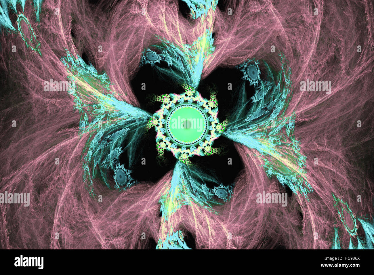 Perfection in geometry. Fractals illustration universe,galaxies,chaos ...