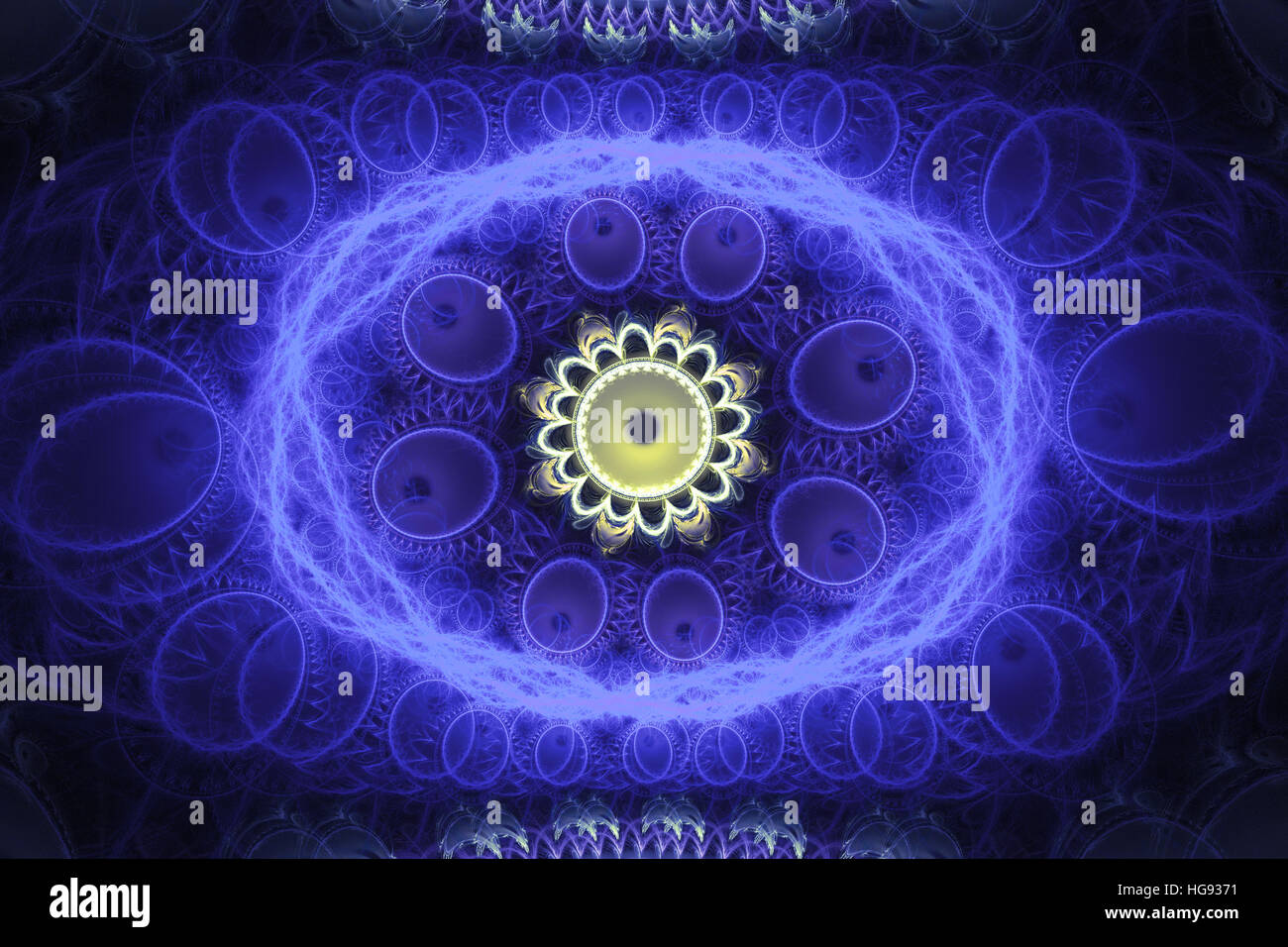Perfection in geometry. Fractals illustration universe,galaxies,chaos ...
