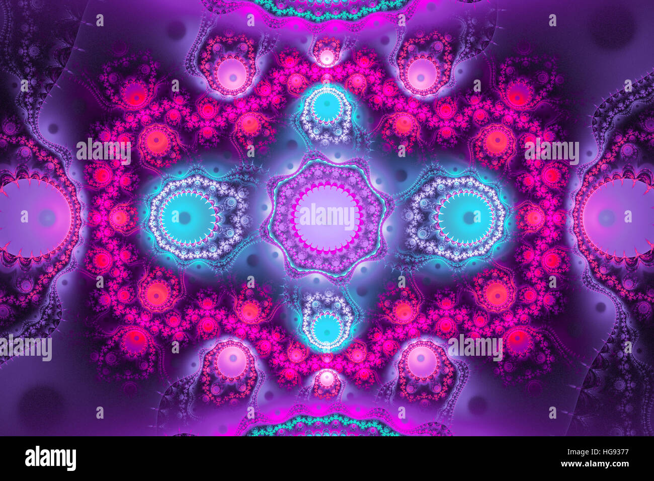 Perfection in geometry. Fractals illustration universe,galaxies,chaos ...