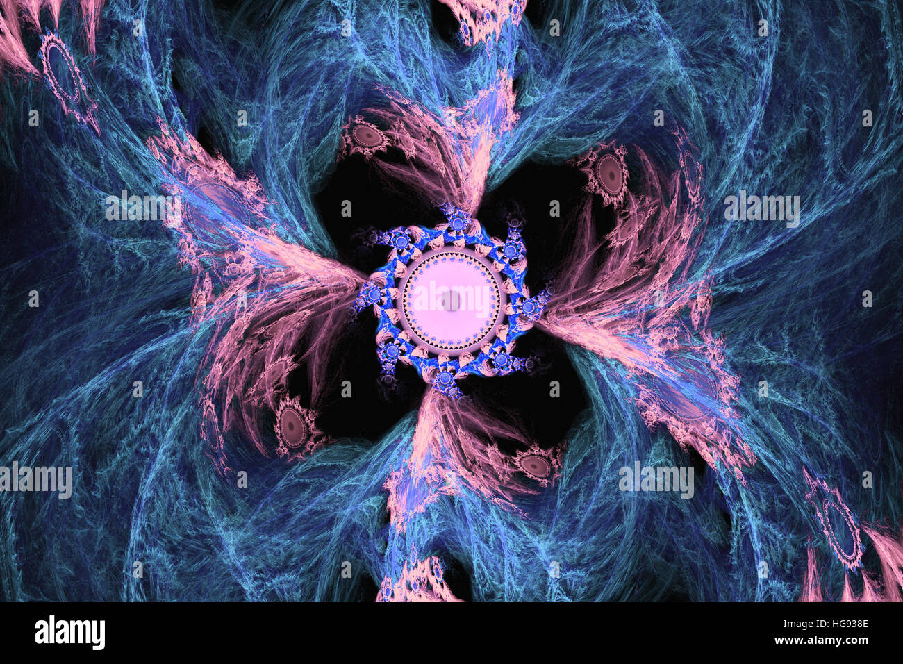 Perfection in geometry. Fractals illustration universe,galaxies,chaos ...