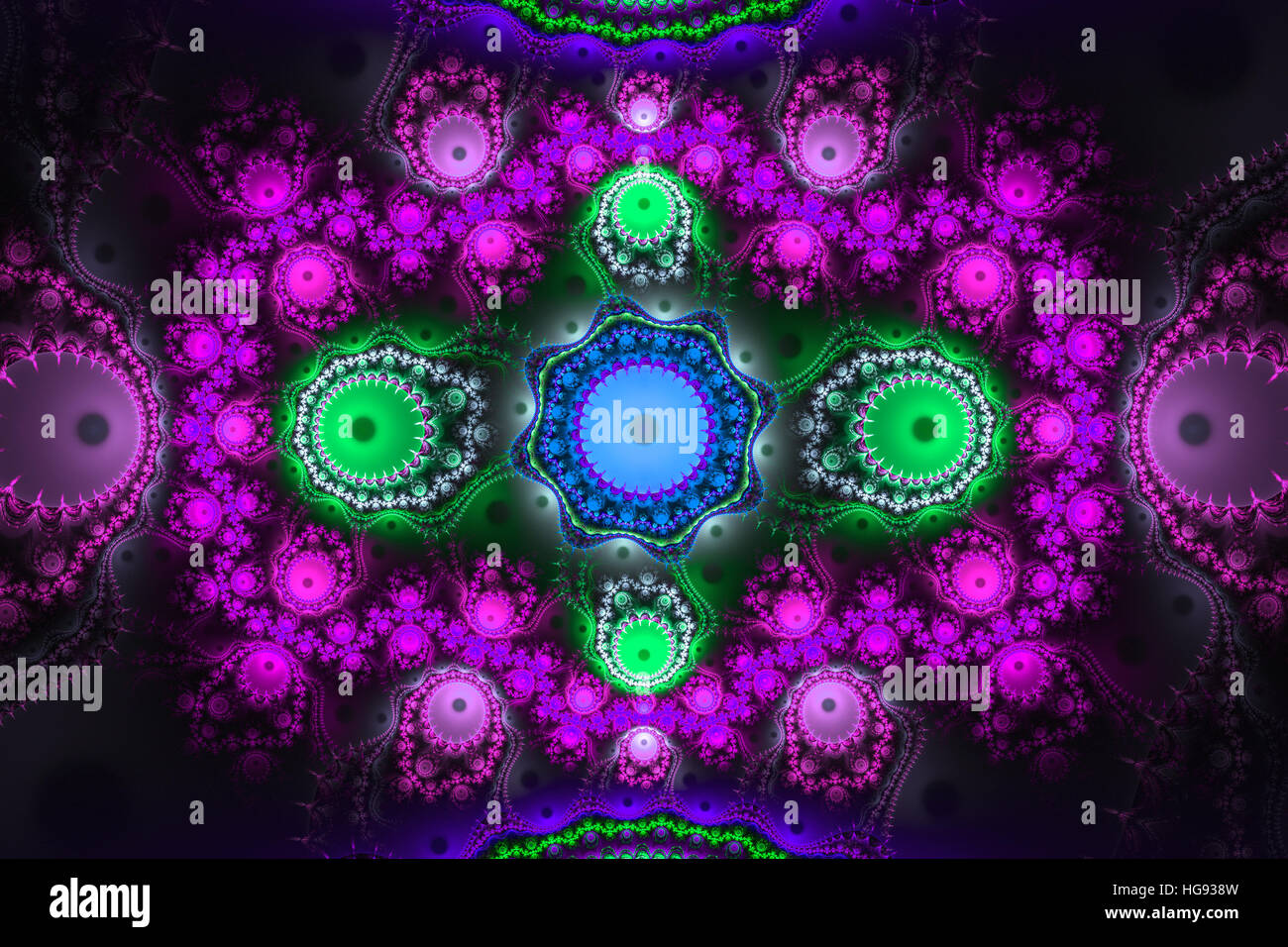Perfection in geometry. Fractals illustration universe,galaxies,chaos ...