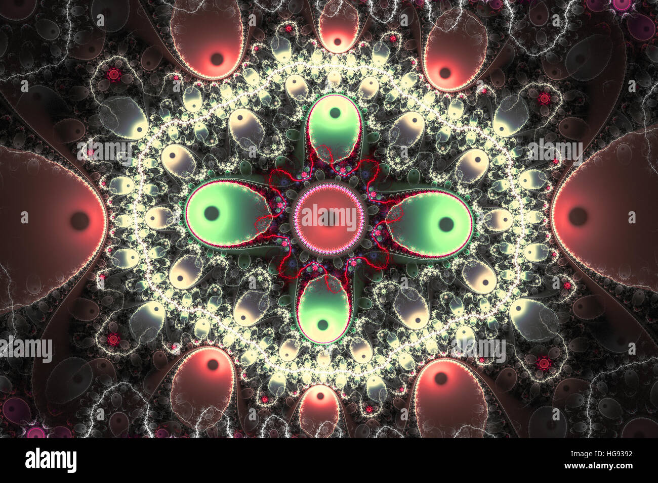 Perfection in geometry. Fractals illustration universe,galaxies,chaos ...