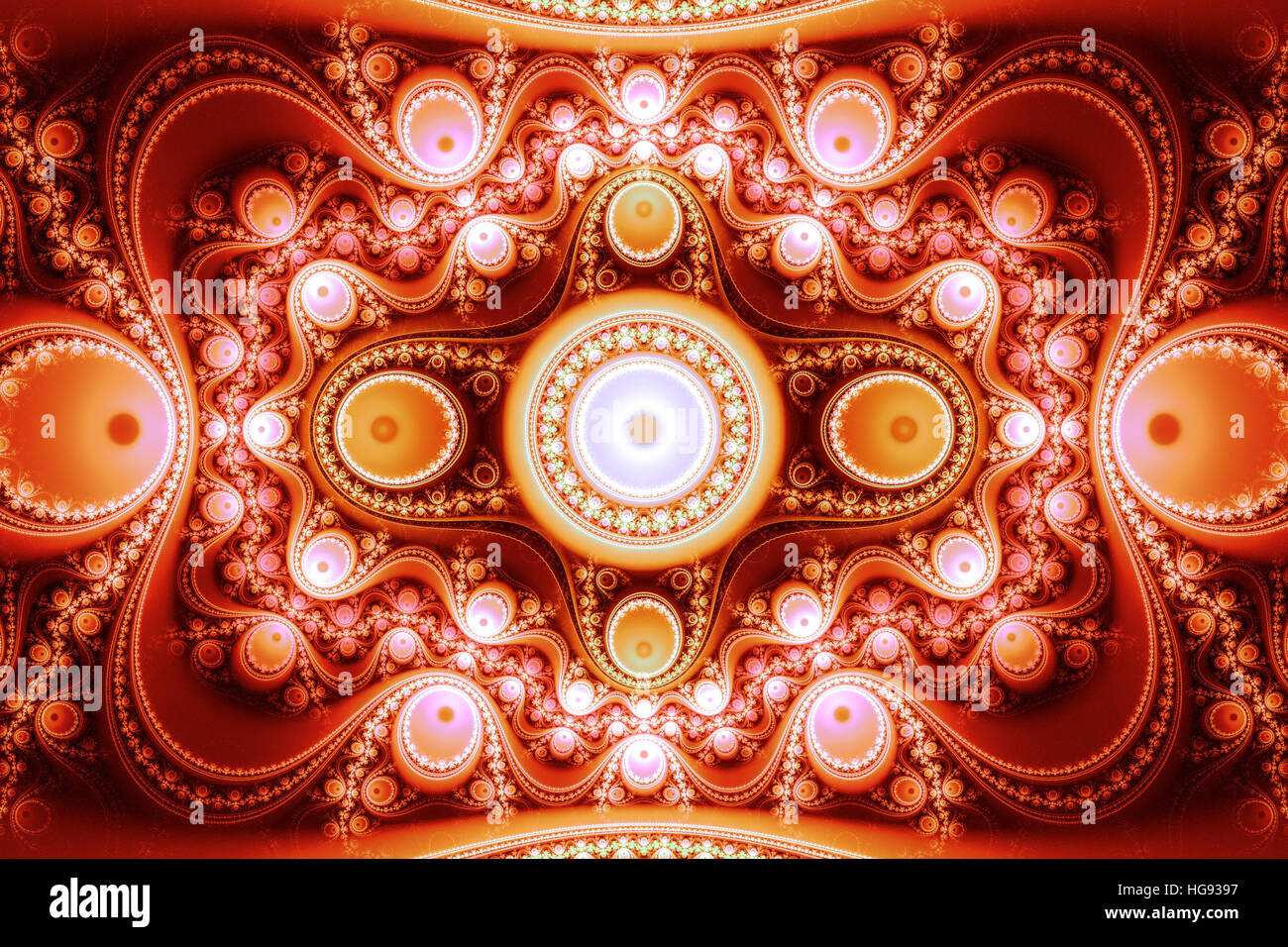 Perfection in geometry. Fractals illustration universe,galaxies,chaos ...