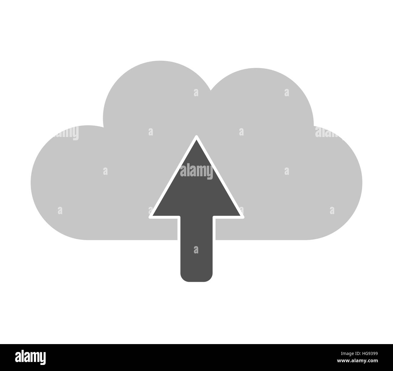 Cloud upload Black and White Stock Photos & Images - Alamy