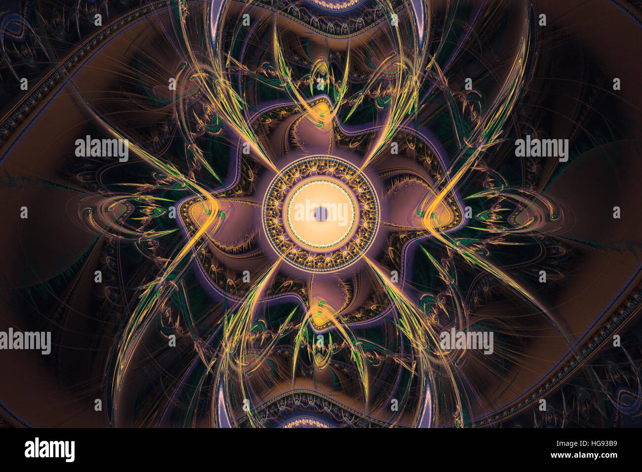 Perfection in geometry. Fractals illustration universe,galaxies,chaos ...