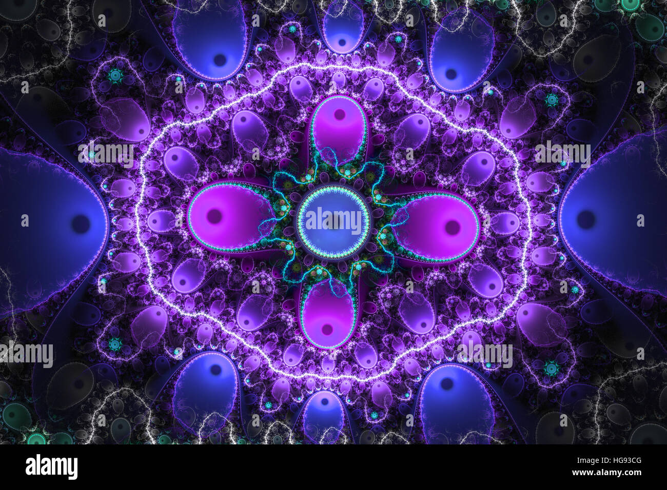 Perfection in geometry. Fractals illustration universe,galaxies,chaos ...