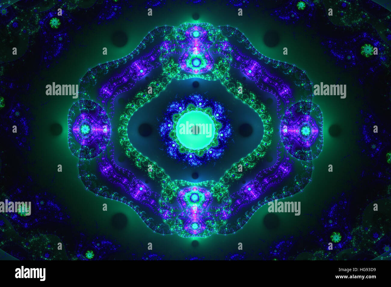 Perfection in geometry. Fractals illustration universe,galaxies,chaos ...