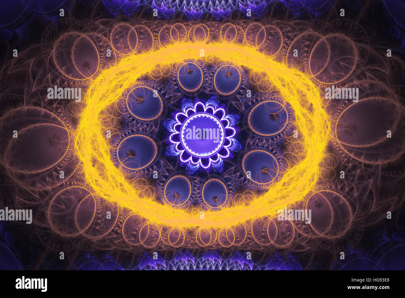 Perfection in geometry. Fractals illustration universe,galaxies,chaos ...