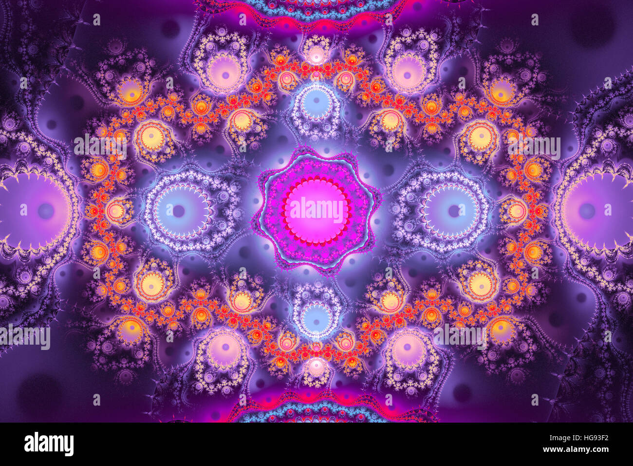Perfection in geometry. Fractals illustration universe,galaxies,chaos ...