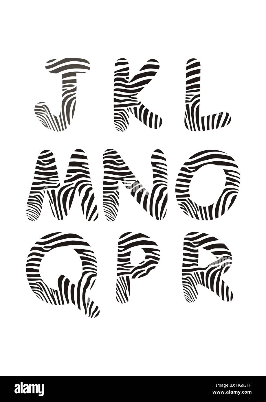 Font zebra letter Cut Out Stock Images & Pictures - Alamy