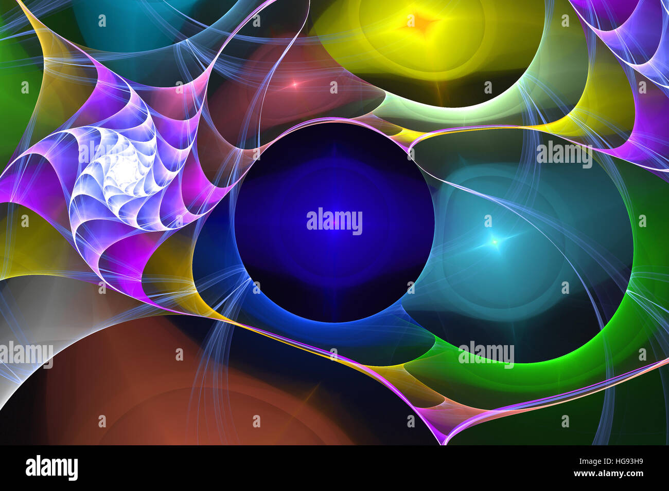Perfection in geometry. Fractals illustration universe,galaxies,chaos ...