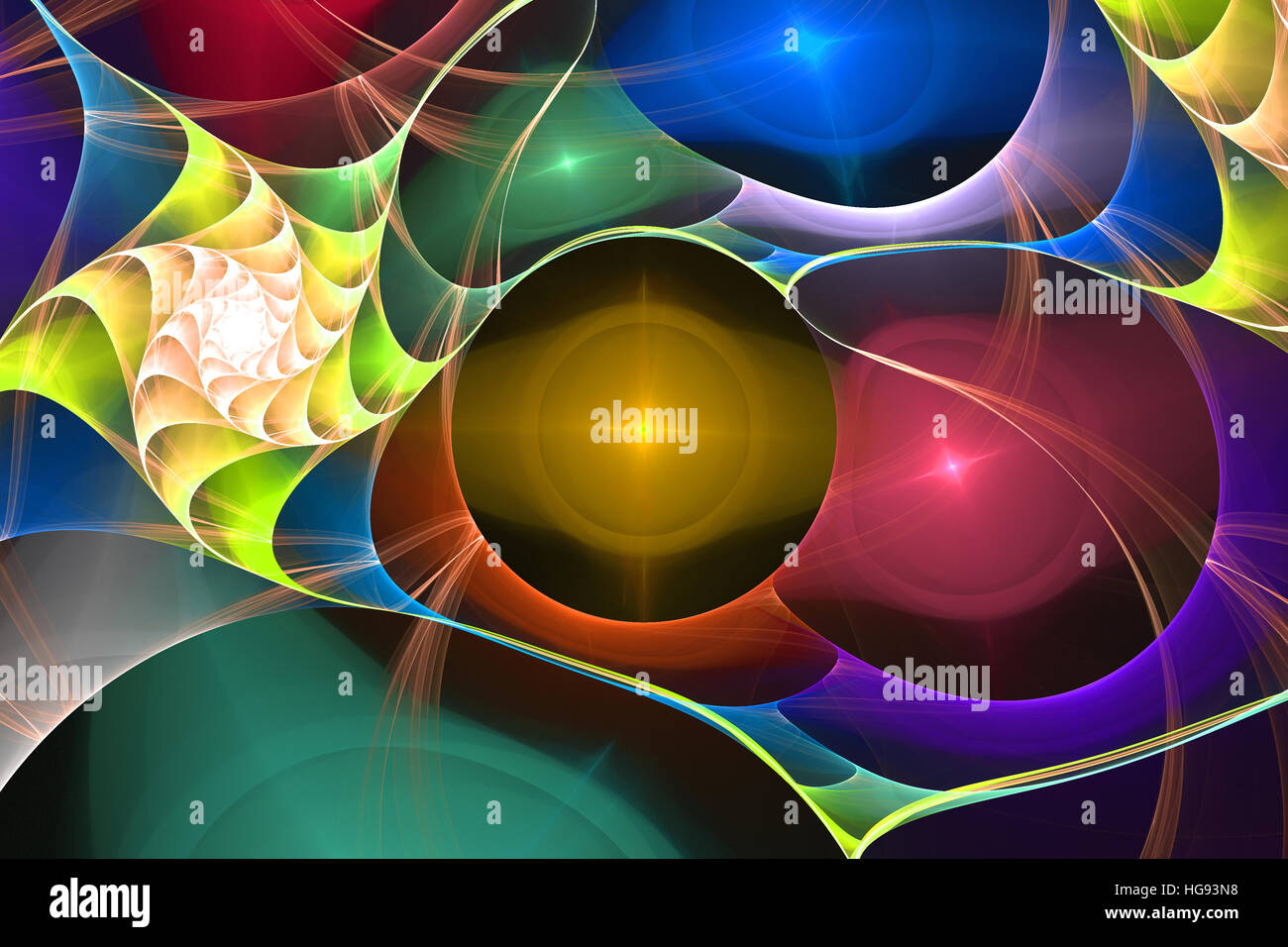 Perfection in geometry. Fractals illustration universe,galaxies,chaos ...