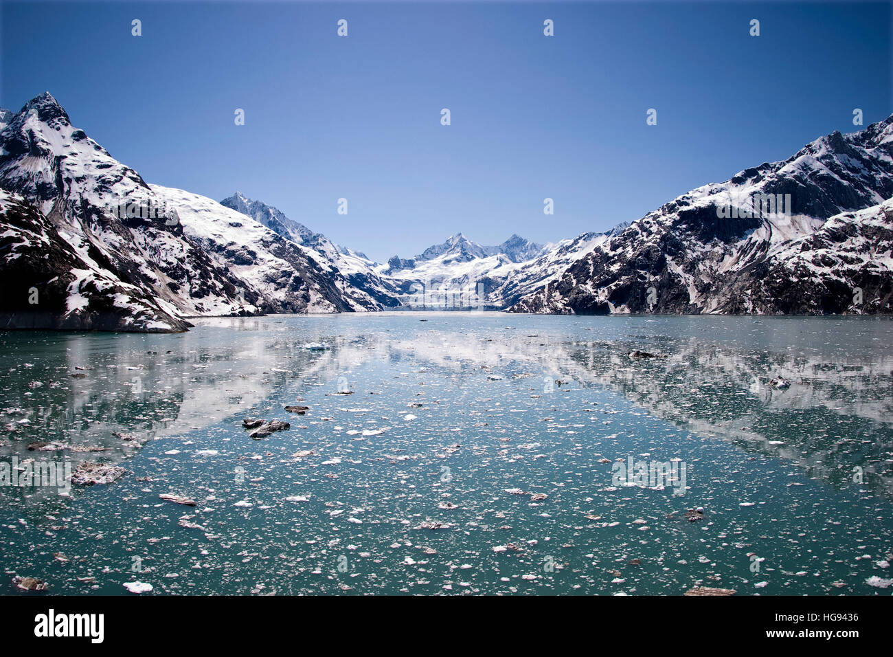 Entrance to Johns Hopkins Glacier in Glacier Bay National Park, Alaska ...