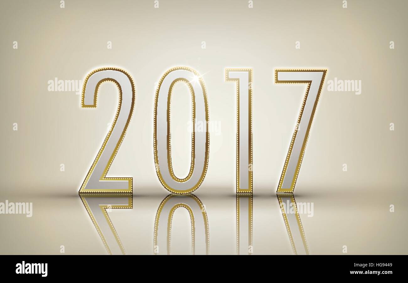shiny words of number 2017, isolated white background Stock Vector ...
