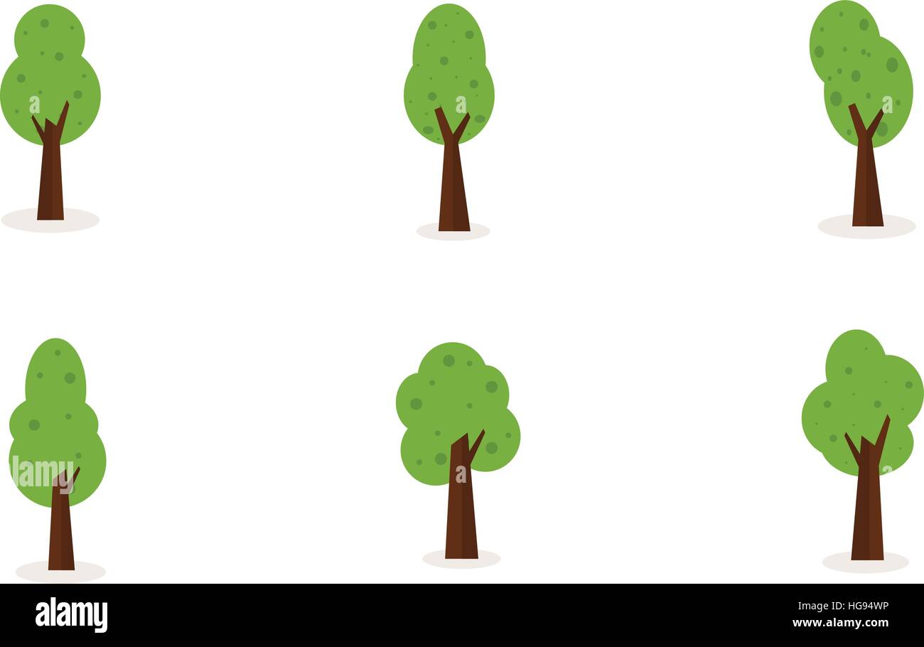 Illustration of tree set object Stock Vector Image & Art - Alamy