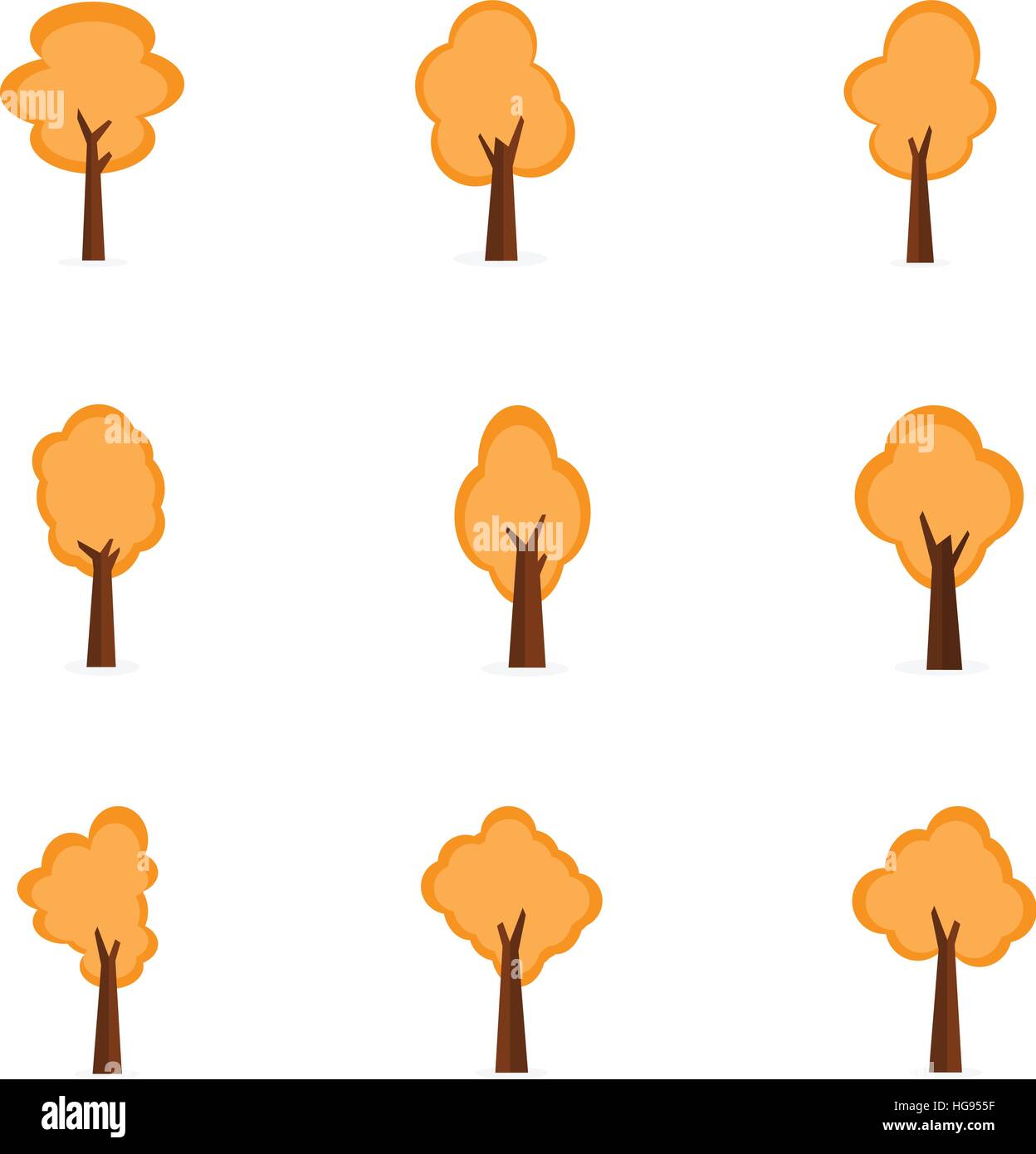 Collection stock of trees set Stock Vector Image & Art - Alamy
