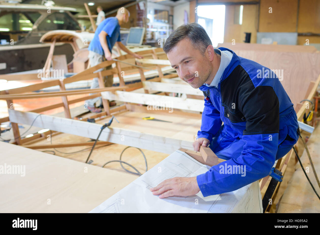 Carpenter at work Stock Photo - Alamy
