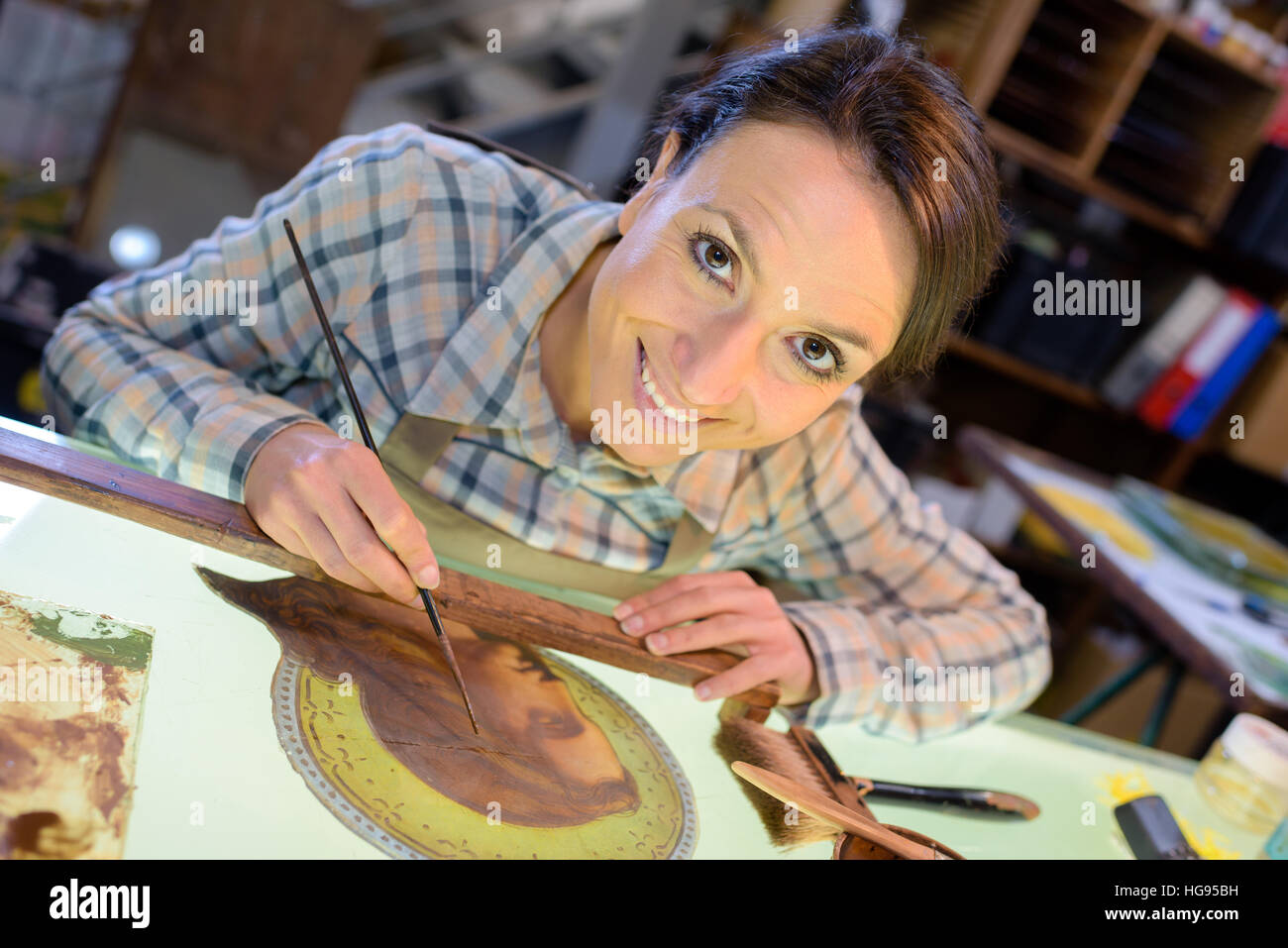 perfecting the art details Stock Photo - Alamy