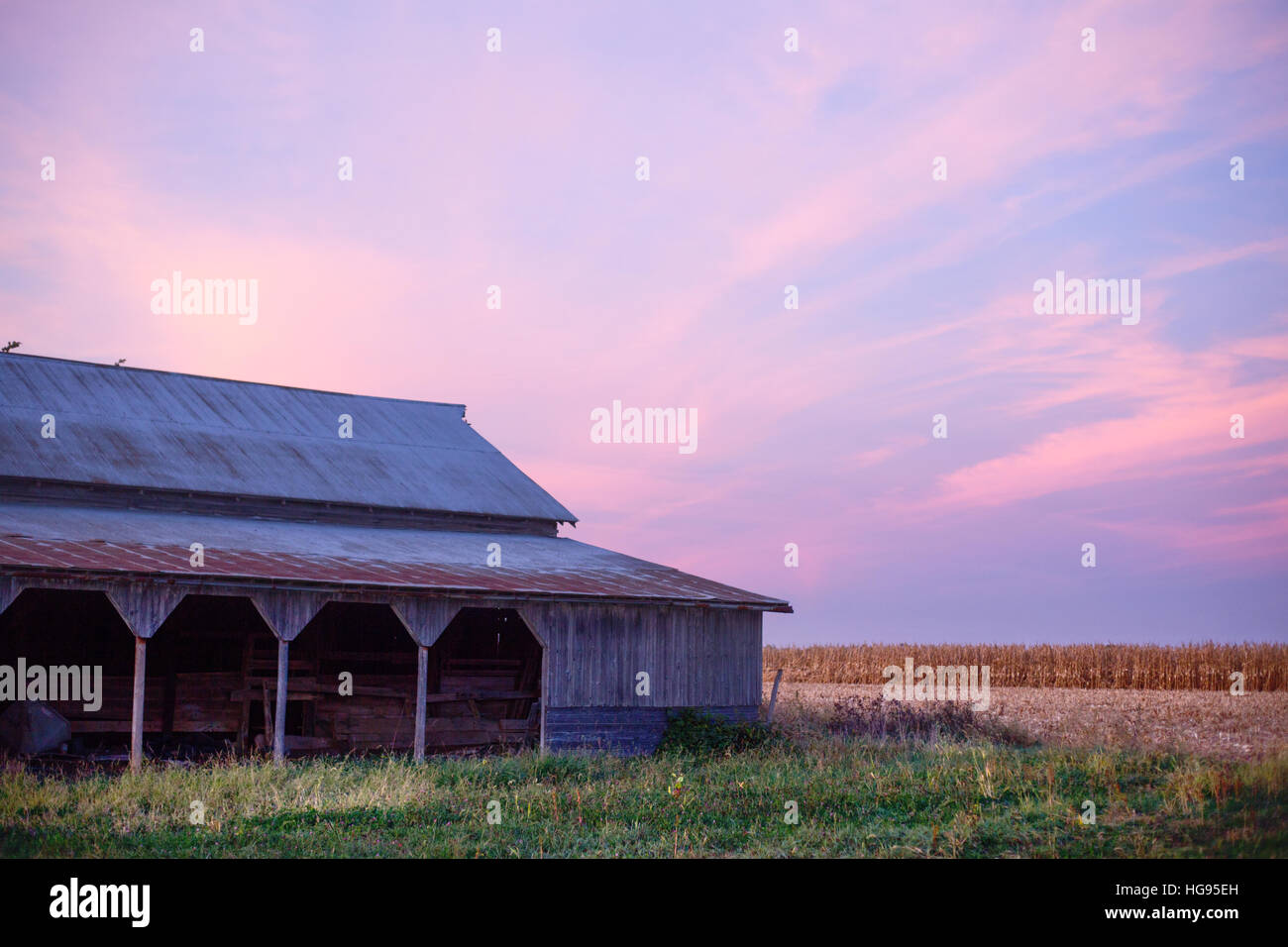 Pink corn barn hi-res stock photography and images - Alamy